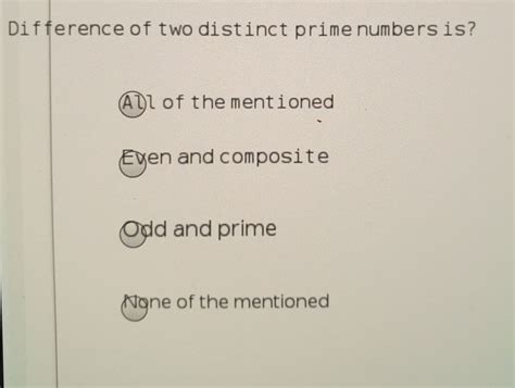 Answered Difference Of Two Distinct Prime Bartleby