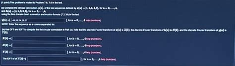 Solved 1 Point This Problem Is Related To Problem 7 8 7 9 Chegg Com