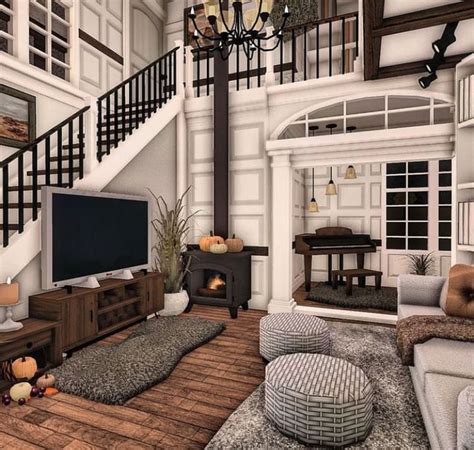 Bloxburg Fall Living Room Idea House Layouts Preppy House Diy House