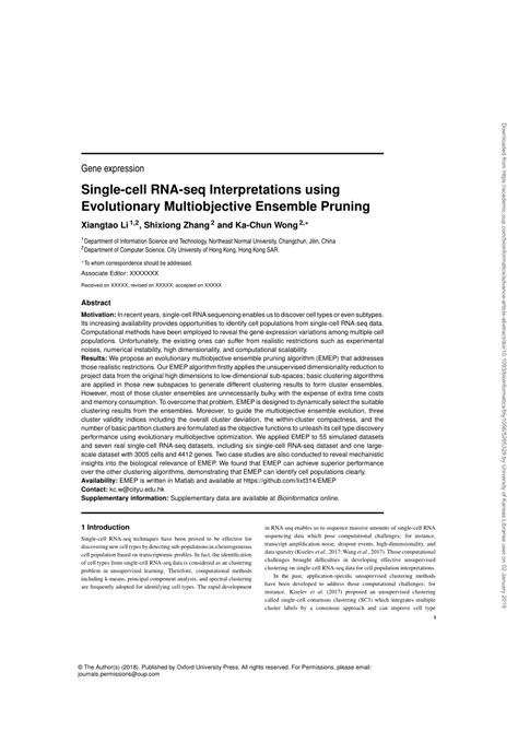 Pdf Single Cell Rna Seq Interpretations Using Evolutionary