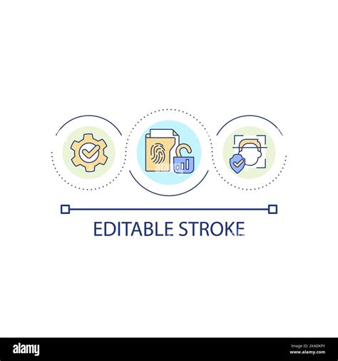 Biometric Verification Loop Concept Icon Stock Vector Image And Art Alamy