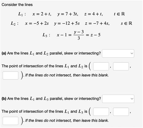 Solved Consider The Lines
