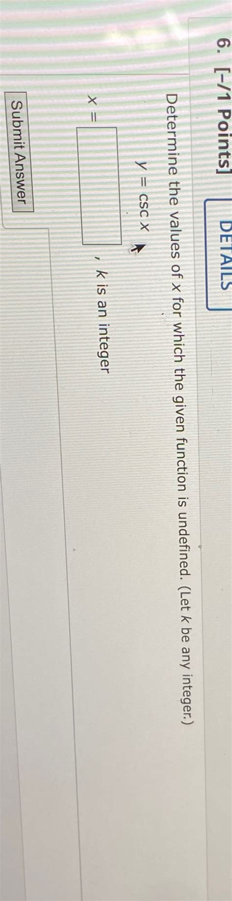 Solved 1 ﻿points Determine The Values Of X ﻿for Which The