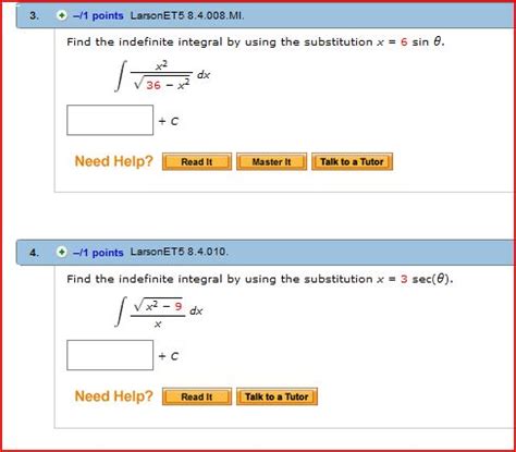 Solved Find The Indefinite Integral By Using The Chegg