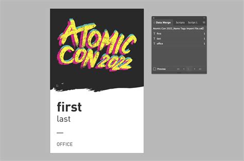 Use Indesigns Data Merge Feature To Create Name Tags