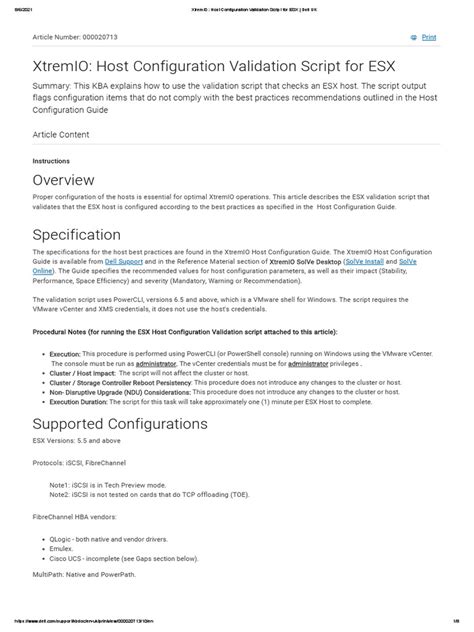 Xtremio Host Configuration Validation Script For Esx Dell Uk Pdf