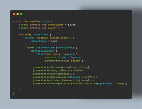Majid Jabrayilov On Linkedin Swiftui Bottom Sheet Api Provides Many