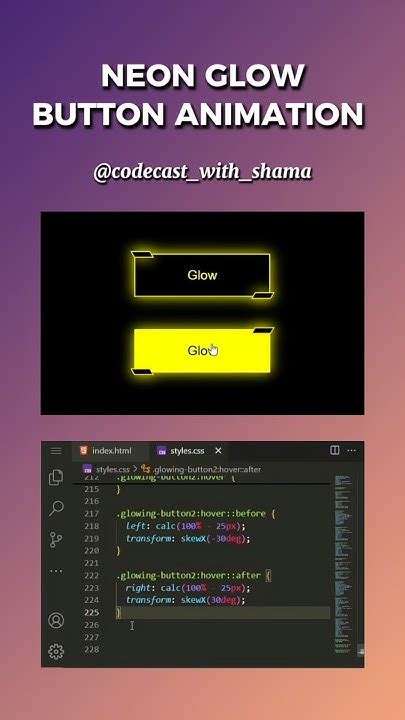 Create A Neon Glow Button Animation With Html And Css Youtube