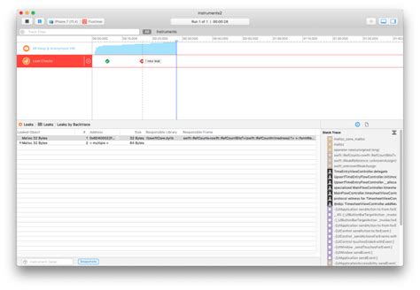 Finding Leaks In Xcode
