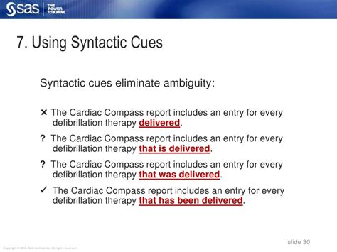 7 Using Syntactic Cues Syntactic