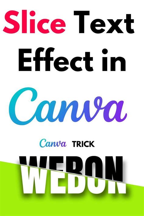 Slice Text Effect Tutorial In Canva Canvas Learning Canvas Designs Canva Tutorial