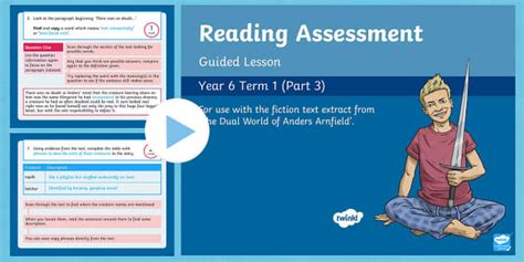 Year 6 Reading Assessment Fiction Term 1 Guided Lesson Powerpoint