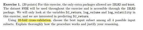 Exercise 1 20 Points For This Exercise The Only
