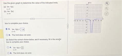Solved Use The Given Graph To Determine The Value Of The