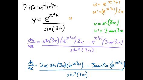 How To Use The Quotient Rule Calculus Differentiating Youtube