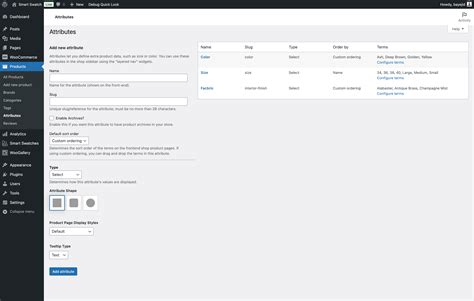 Product Variation Swatches For Woocommerce Smart Swatches Wordpress Plugin