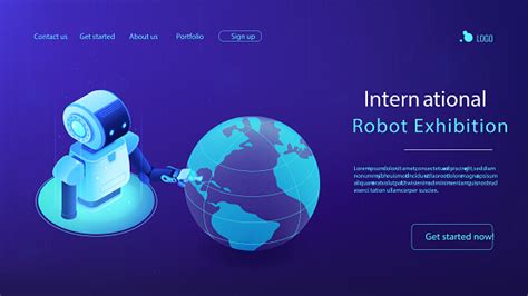 로봇 네트워크 아이소메트릭 3d 랜딩 페이지 0명에 대한 스톡 벡터 아트 및 기타 이미지 0명 3차원 형태 4 Istock