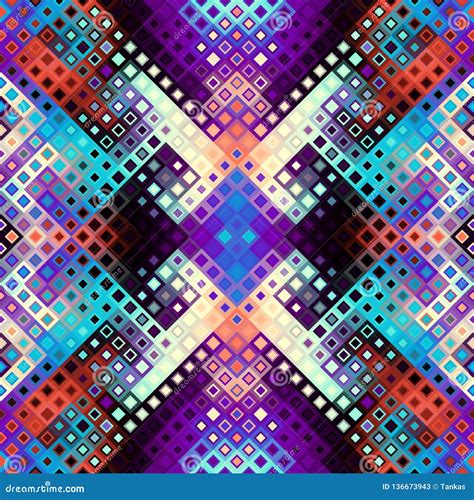 Geometric Abstract Pattern Stock Vector Illustration Of Square Render 136673943