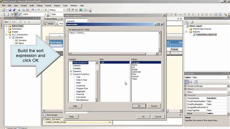 Reporting Services Tutorial Ssrs Introduction Working With Expressions Lesson 3 Youtube