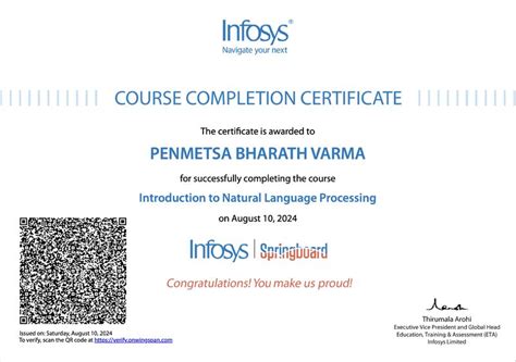 Launching Infosys Springboard Internship Program Bharath Varma Posted