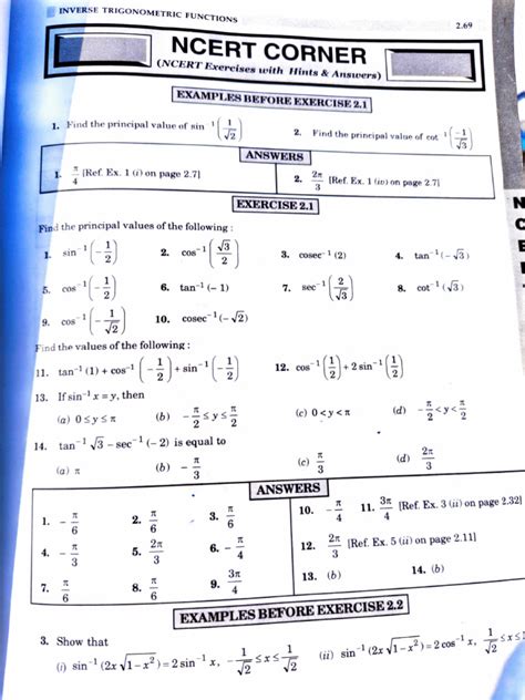 inverse trigonometric functions ncert pdf trigonometric functions
