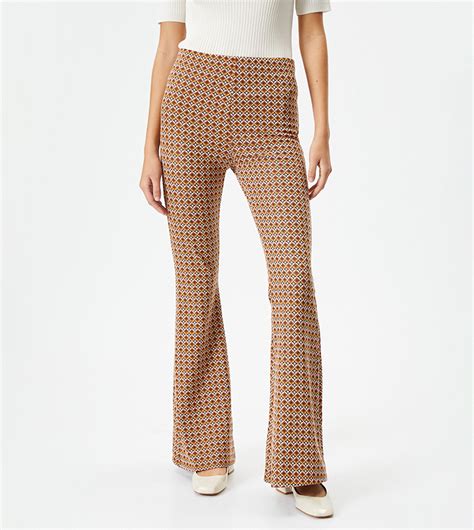 اشتري كوتون بنطلون منفوش منقوش بلون بني 6ستريت المملكة العربية السعودية