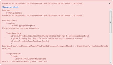 An Error Occurred While Retrieving The List Of Document Classes From The Quick Fields Server