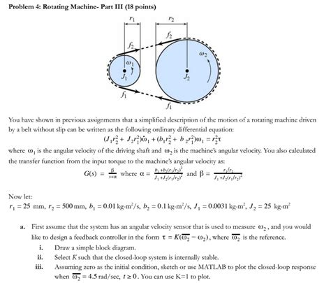 Problem Rotating Machine Part III Points M Chegg Com