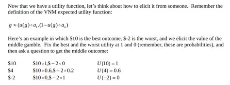 Microeconomics Von Neumann Morgenstern Utility Theory Question