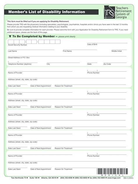Printable Disability Forms Printable Forms Free Online