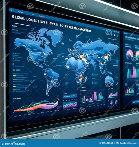 Global Logistics Software Dashboard Management Interface Tracking Maps Data Visualizations