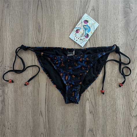 Womens Blue And Orange Bikini And Tankini Bottoms Depop