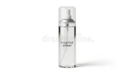 Fixative Spray Bottle Isolated On White Background With A Shadow Stock