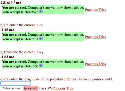 Solved Problem A Using Kirchhoff S Rules Calculate The Chegg