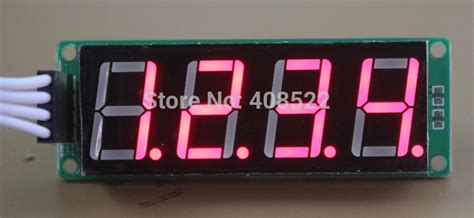 056 08 Inch Four Bit Digital Tube Module Led Module Display Moduletm1650 Red Green Arduino 4