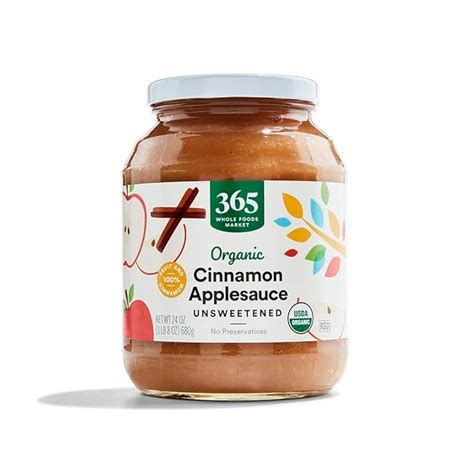 365 By Whole Foods Market Organic Cinnamon Apple Sauce 24 Ounce Wf