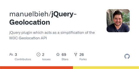 Github Manuelbiehjquery Geolocation Jquery Plugin Which Acts As A Simplification Of The W3c