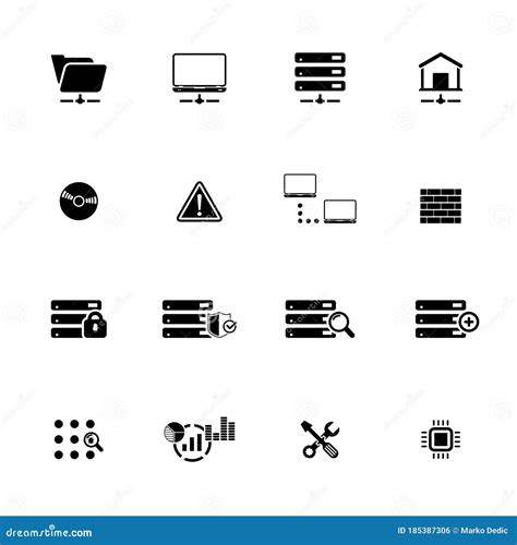 Web Hosting Icon Set 16 Icon Set Stock Vector Illustration Of Application Data 185387306