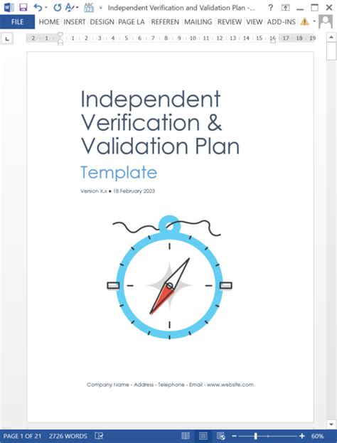 Independent Verification And Validation Template Templates Forms