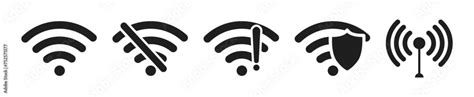 Wi Fi Signal Symbol Wireless And Wifi Icon Bar Of Satellites For Mobile Radio Computer