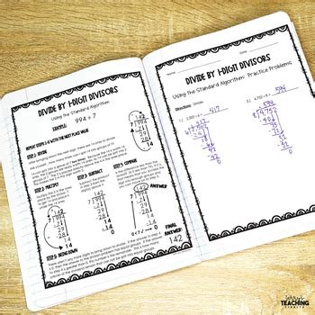 Division Of Whole Numbers Resource Pack Printable By Terry S Teaching Tidbits