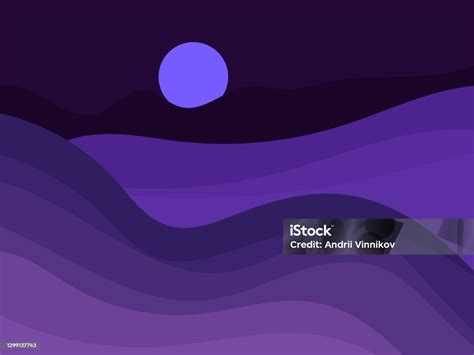 미니멀 한 스타일의 밤 물결 모양의 풍경 인쇄물 포스터 및 인테리어 디자인을 위한 보호 타이포그래피 장식 중반 세기 현대 장식 벡터 일러스트레이션 0명에 대한 스톡 벡터