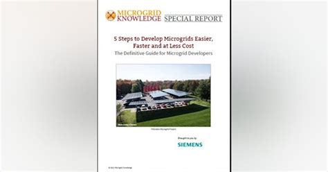 5 Steps To Develop Microgrids Easier Faster And At Less Cost Microgrid Knowledge