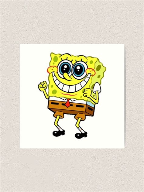 Spongebob Excited Meme Sticker Art Print For Sale By Grace Cop