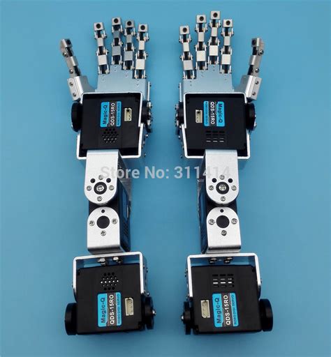 humanoid 3dof robot left hand right hand arm with five fingers manipulator and servo for diy