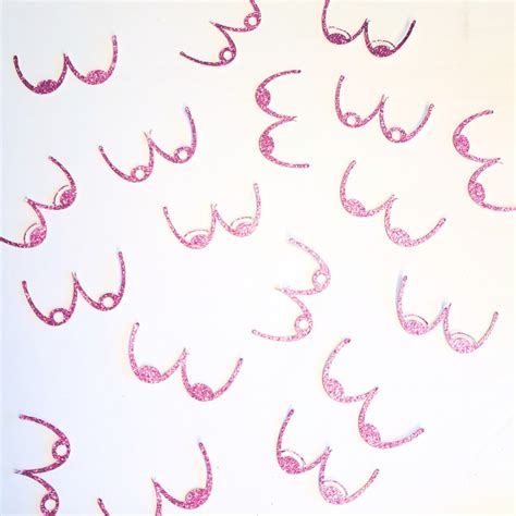 Glitter Boob Confetti Lesbian Bachelorette Party Decorations Bisexual