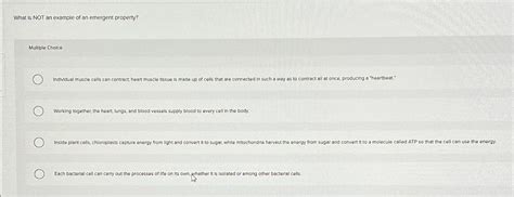 Solved What Is Not An Example Of An Emergent