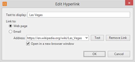 Adding Hyperlinks