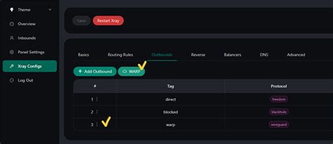 linux warp wireguard configuration issue on 3x ui vless reality