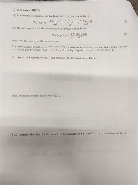 solved a in cartesian coordinates the laplacian of
